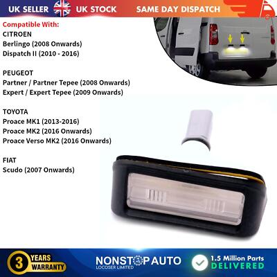 Rear Licence Plate Lamp For PEUGEOT Partner Expert CITROEN Berlingo II ...