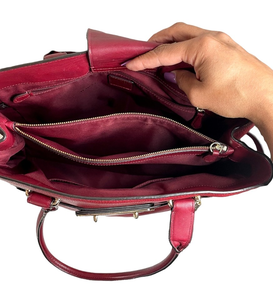 COACH Swagger Pebble Leather Carryall Tote Bag | eBay