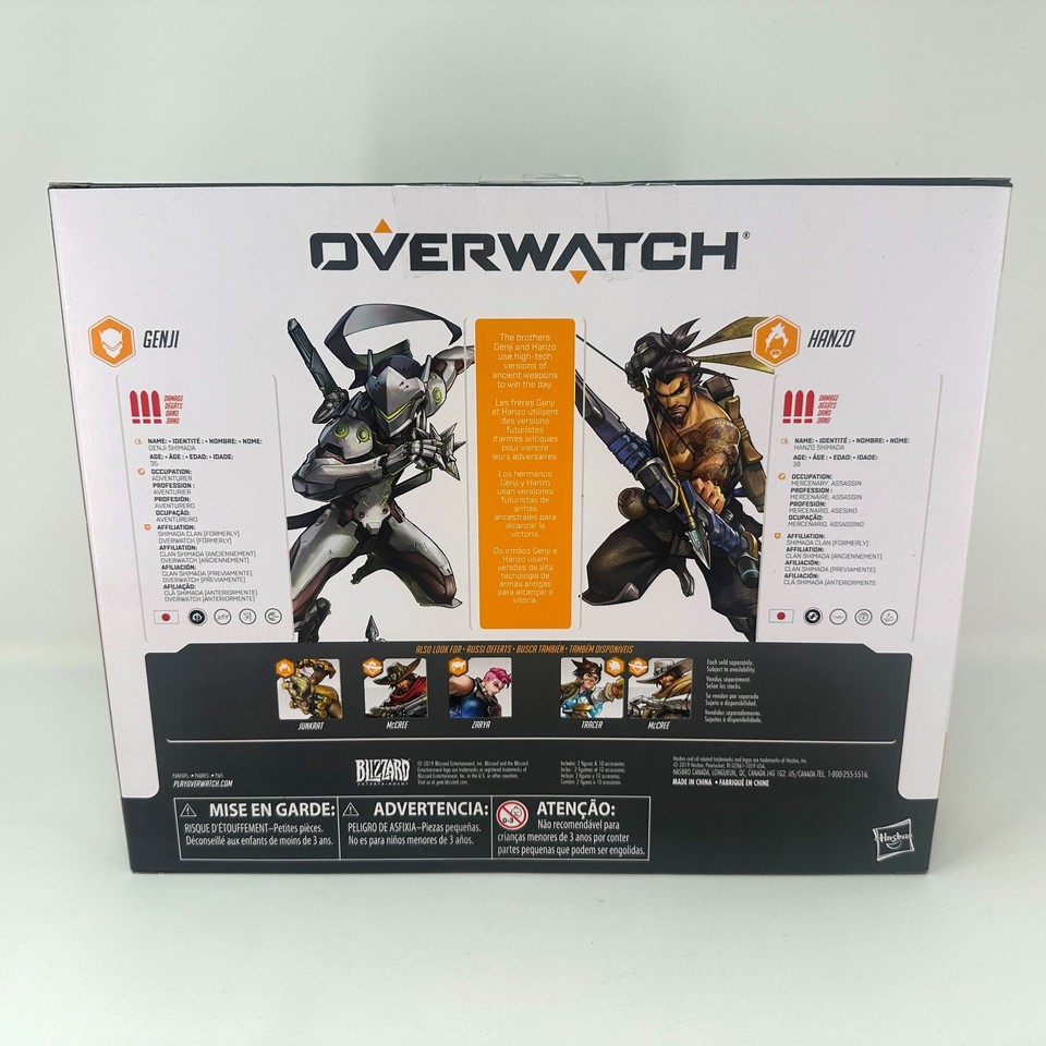Overwatch Ultimates Series Genji & Hanzo Action Figures Hasbro Blizzard ...
