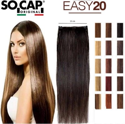 SOCAP ORIGINAL EASY20| EXTENSION con clips in capelli veri 100% ...