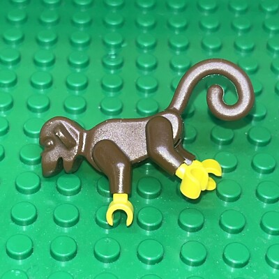 Lego MONKEY Animal -Brown- 2550c01 3 Legged Monkey Wounded By Alligator ...