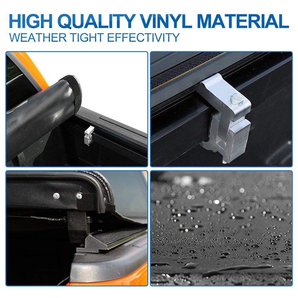 5.2FT 5.2' SOFT ROLL-UP TONNEAU COVER FOR 2015-2023 CHEVY COLORADO GMC ...