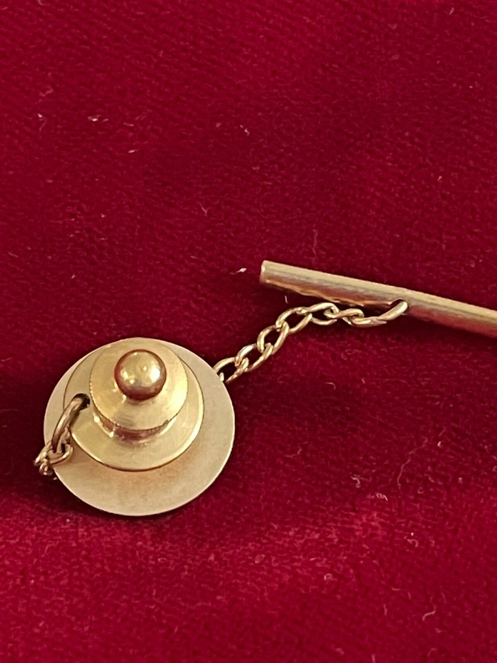 Conklin Logo World Gold Tone Raised Details Tie Lapel Pin Button Hole ...