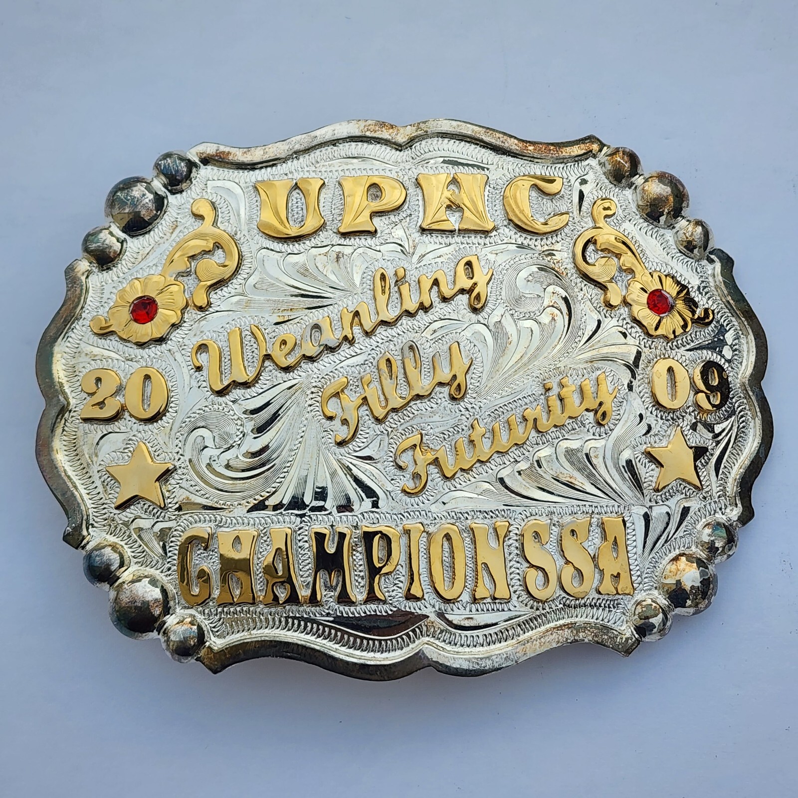 Trophy Belt Buckle Tres Rios Silver IPHC Jackpot Champion 2005 Yearling ...