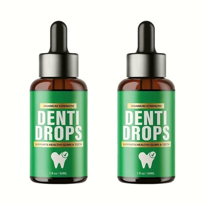 2-Pack Dentidrops Pro for Dental Support & Healthy Teeth Liquid Drops ...