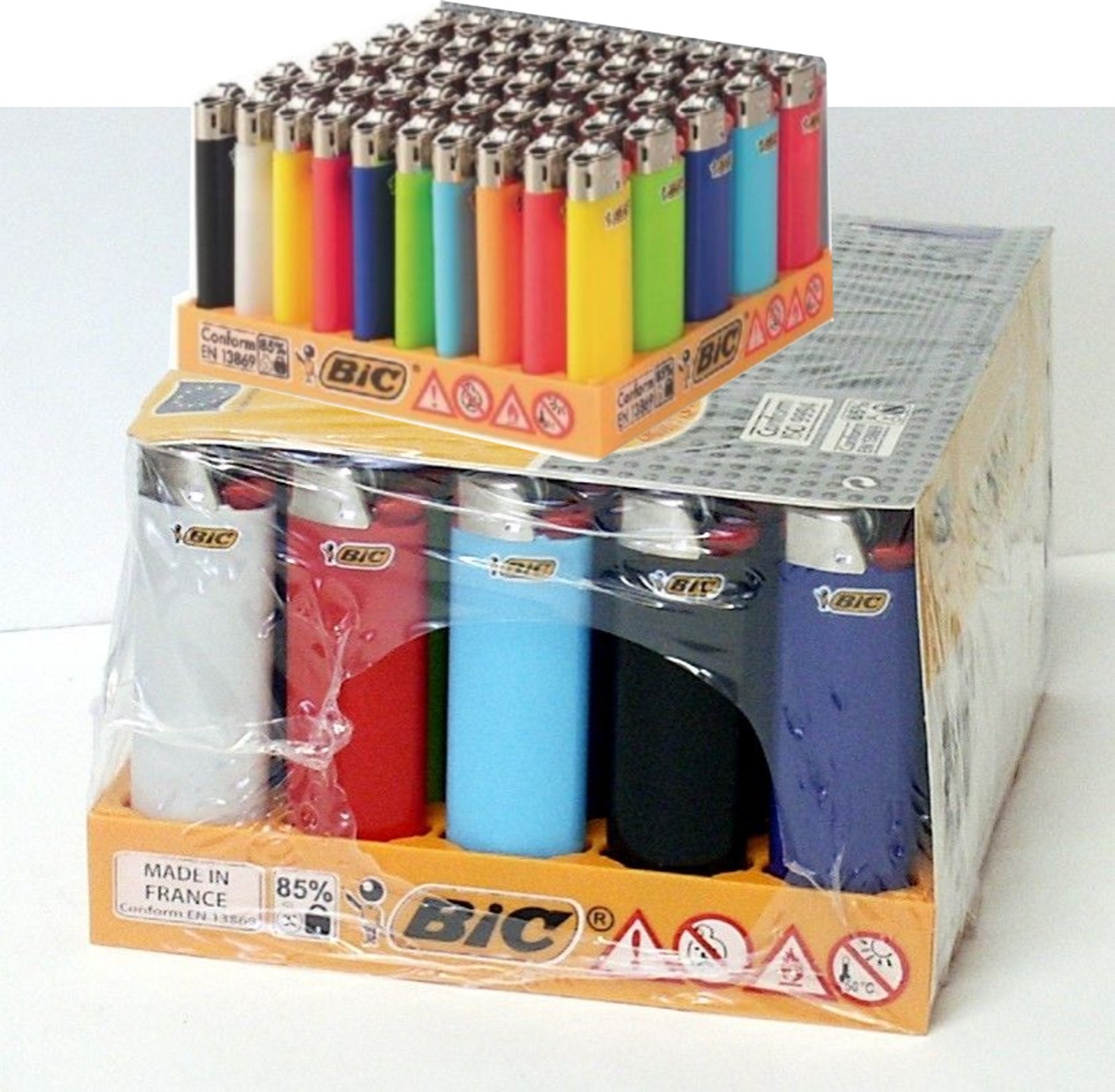 50 BIC Maxi + Mini Encendedores 2x 50 Pantalla J25+ J26 = 100 BIC ...
