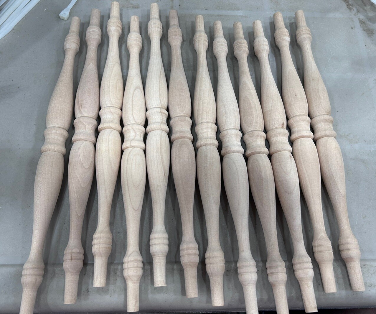 44 NEW UNFINISHED Maple SPINDLE 11” LONG WITH 3/8" TENON Woodworking ...