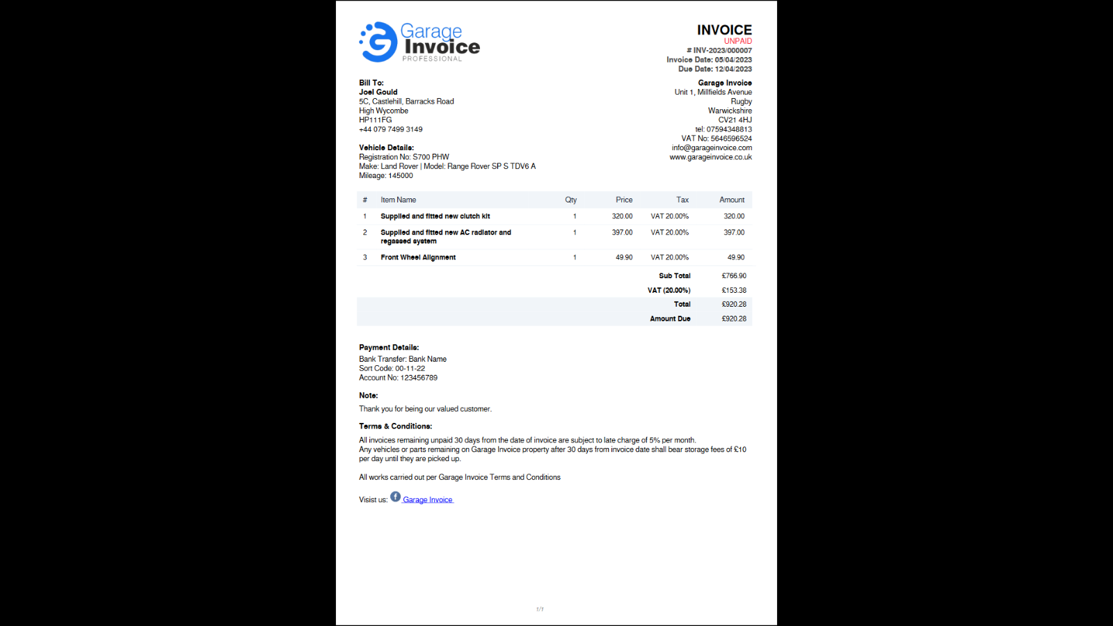 Car Garage & Workshop Management and Invoicing Software with ...