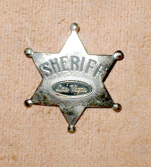 Las Vegas Sheriff Vintage Metal Badge Pin with Six Point Star 2 1/2 ...
