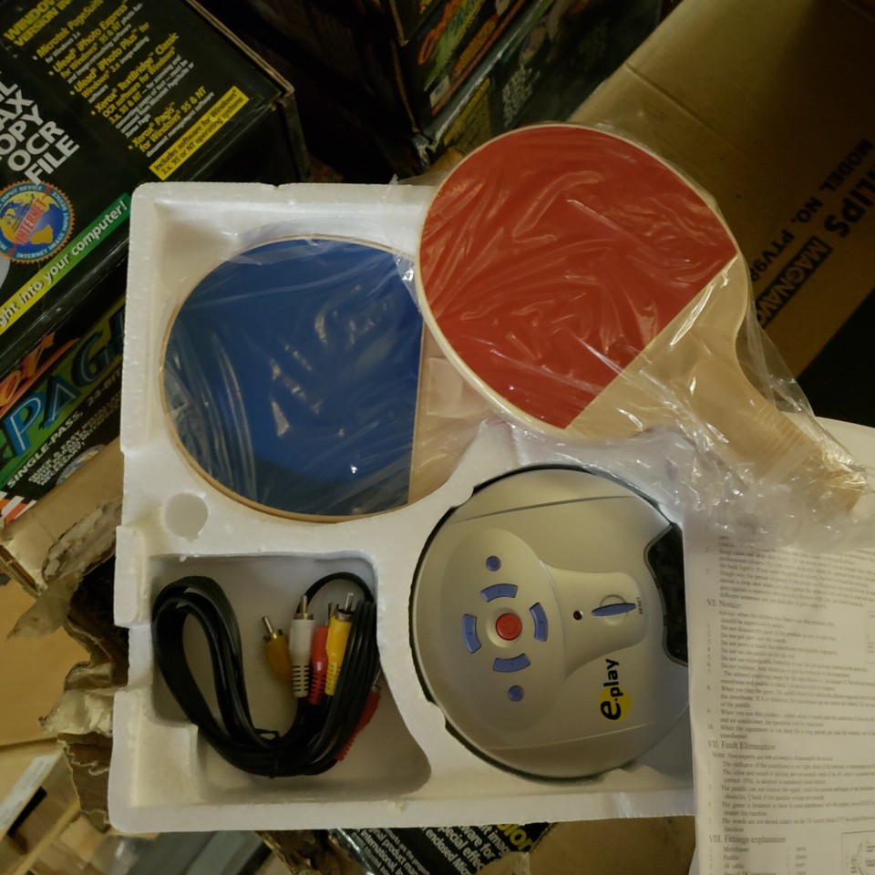 Vintage SDW Games TV Virtual Ping Pong Plug & Play Console + 2 Paddles ...