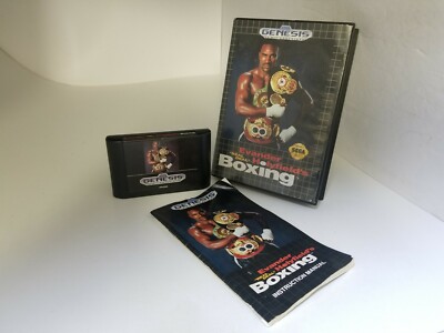 EVANDER HOLYFIELD'S BOXING game for Sega Genesis CIB Complete NTSC US ...