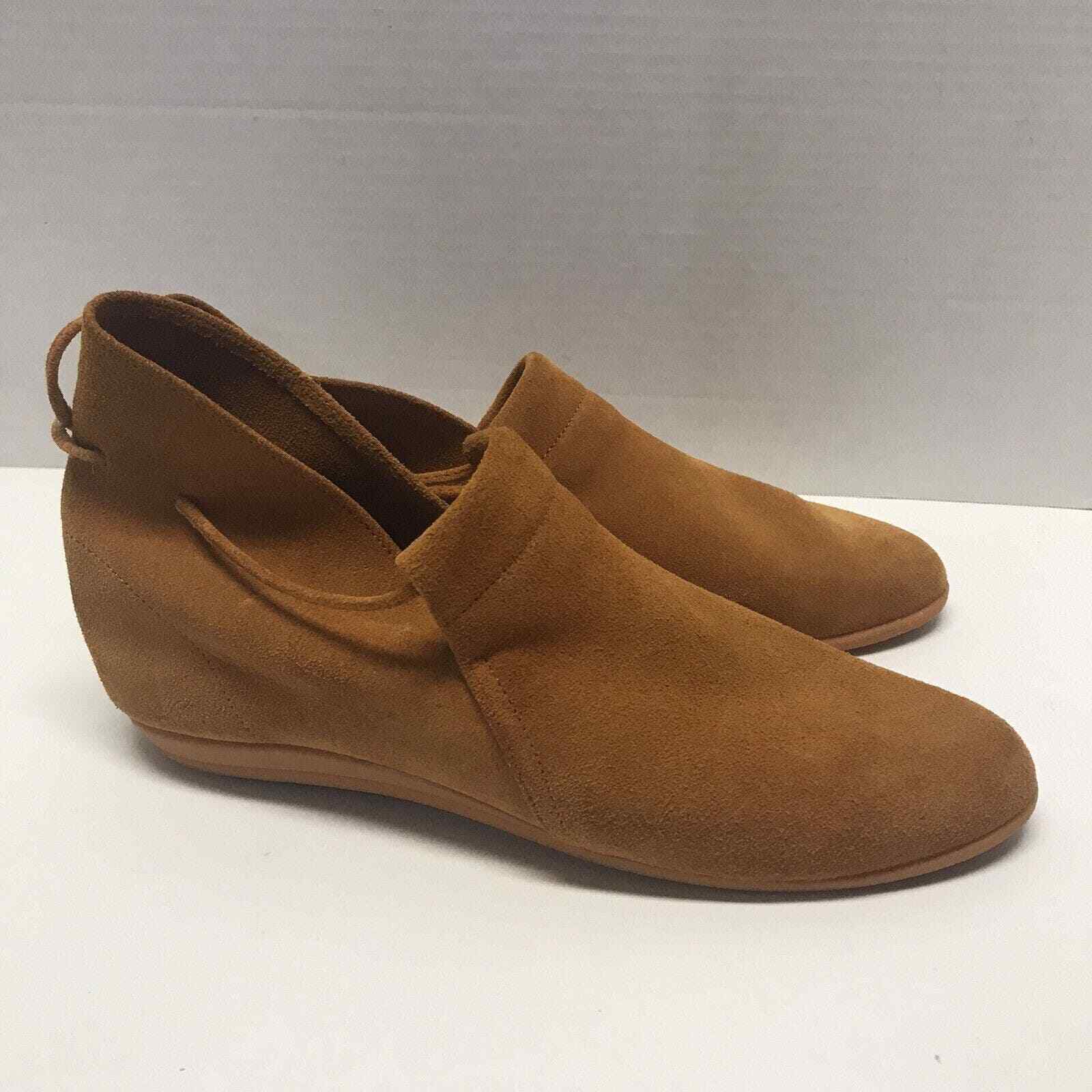 Vintage Buskens Rambler orange suede leather flat tie… - Gem