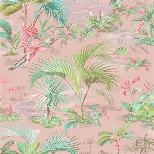 Eijffinger Pip Studio Calliope Pink Palm Scene Wallpaper 2 Rolls NEW ...