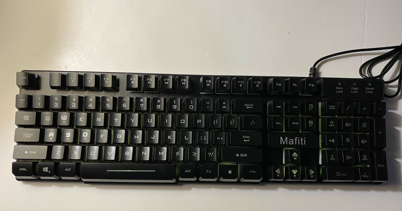 Mafiti RK100 3 Color LED Backlit Gaming Keyboard USB Wired Multimedia ...