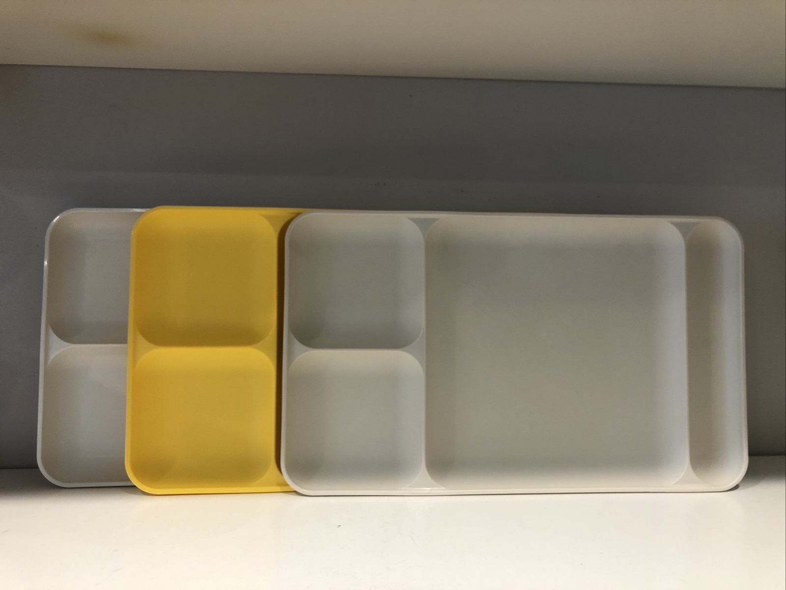 SET OF 3 Vintage Tupperware Divided Trays Plate Lunch Dinner Picnic ...