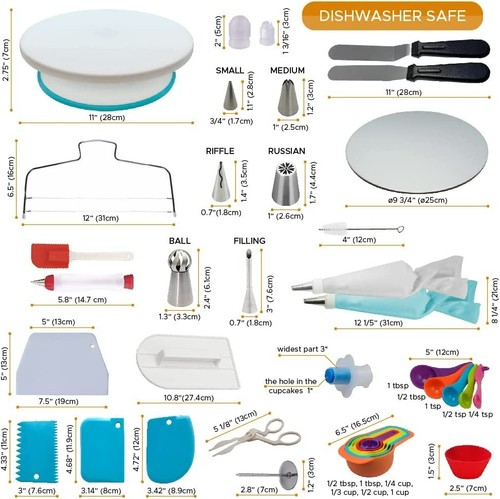 Ultimate Cake Decorating Kit – 204 Kit Baking Set For Beginners Gifts ...