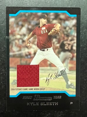 2004 Bowman Draft Futures Game Jersey Relic Kyle Sleeth #158 | eBay