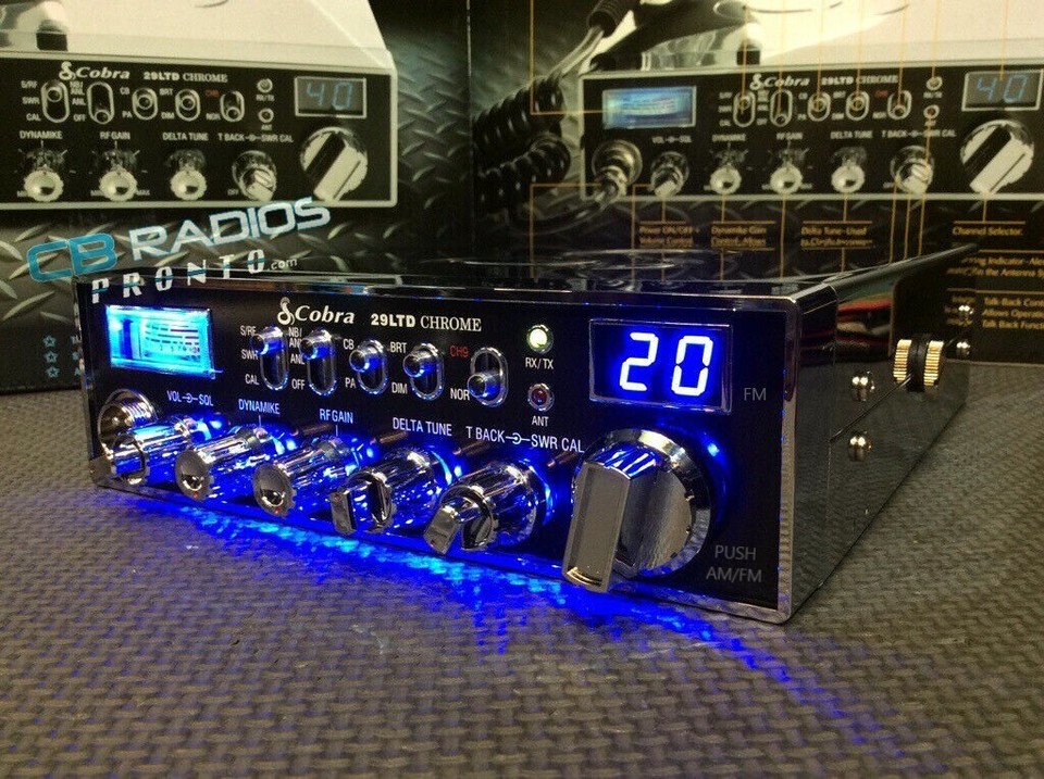 Cobra 29 LTD Chrome-BLUE NITRO LED RINGS+PERFORMANCE TUNED+RECEIVE ...