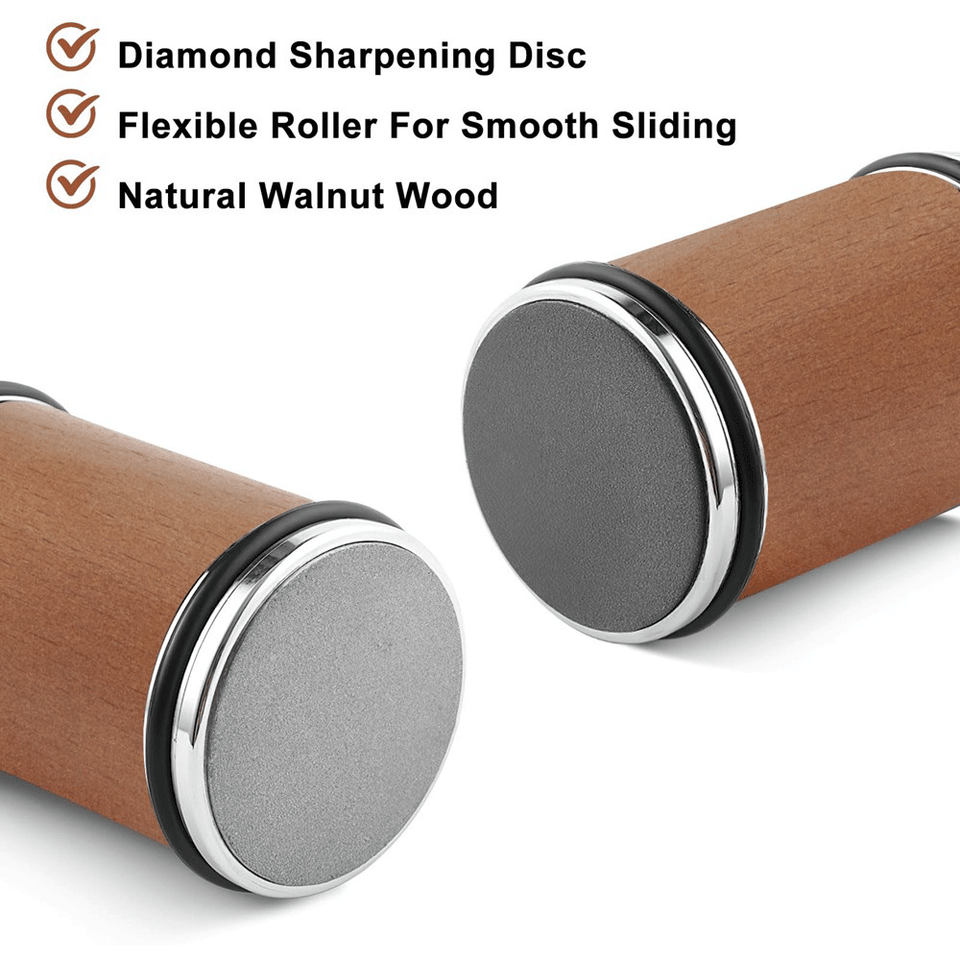 Roll Knife Sharpener Diamond 15 20 Degree Compact Portable Home Camping ...