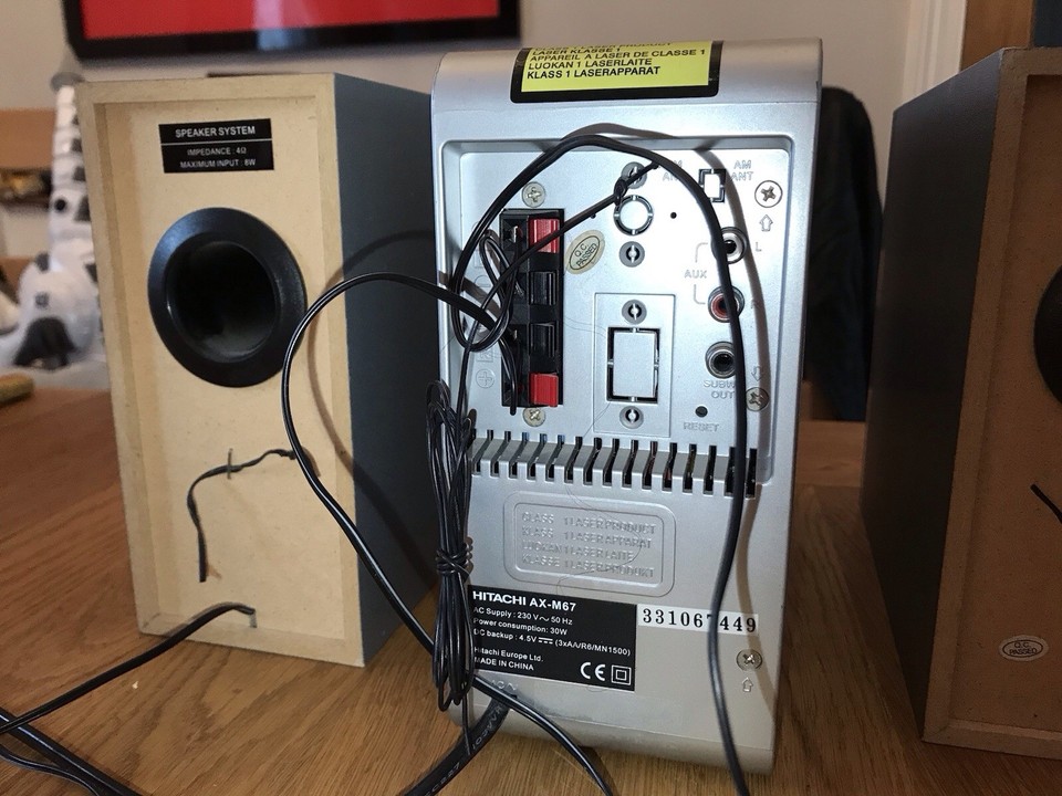 Hitachi AX-M67 CD Player with Micro Hi-Fi System & Speakers + Remote ...