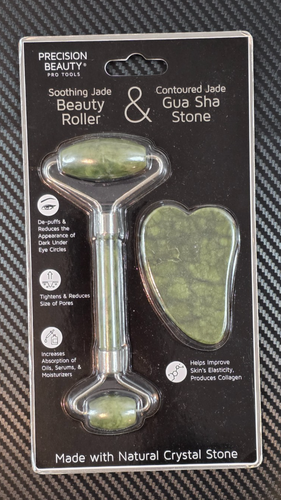 Precision Beauty Smooth Jade Beauty Roller & Contoured Jade Gua Sha ...