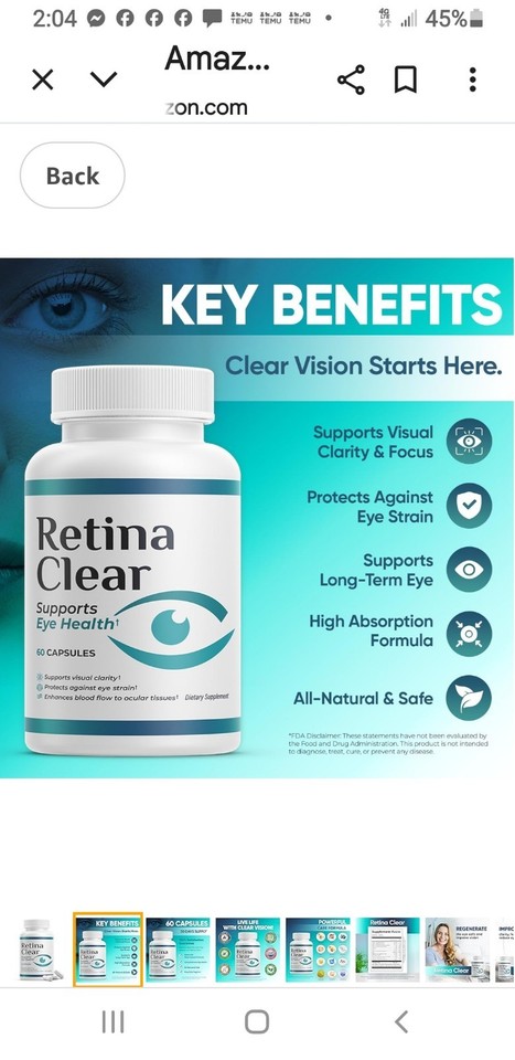 Retina Clear Support Eye Health**SPECIAL SALE ** | eBay