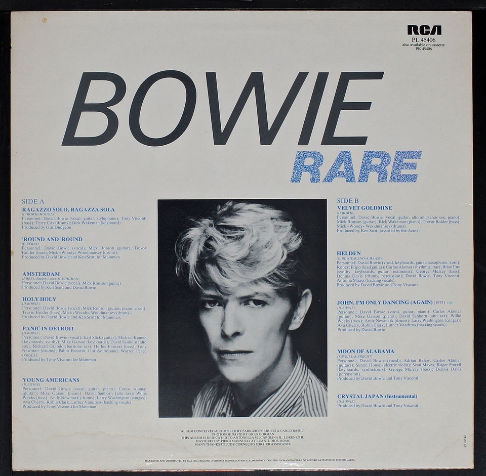 David Bowie - Bowie Rare - original LP record [NHA3-175] UK | eBay