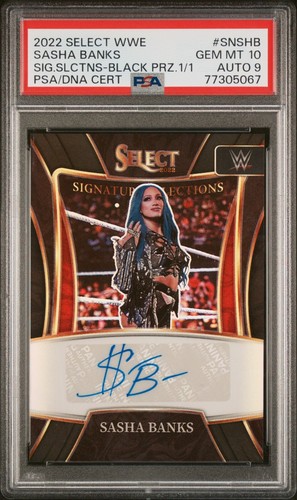 PSA 10 Auto 9 2022 Select WWE Sasha Banks Signature Selections Auto ...