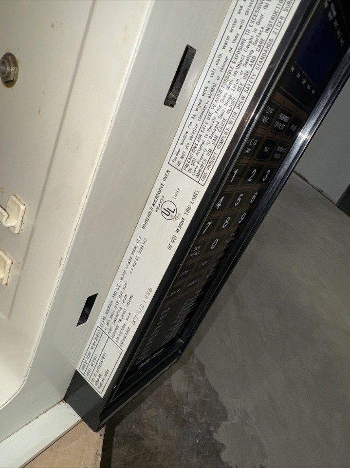 Vintage 1980 Kenmore Microwave Oven W/Temp needle-WORKS RETRO Model ...