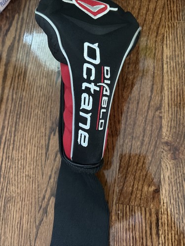 CALLAWAY DIABLO OCTANE BLACK TOUR Driver HEADCOVER Golf Black Red Head ...