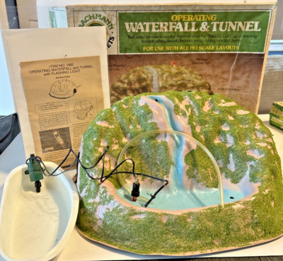 Vintage Bachmann HO Scale Waterfall & Tunnel Train Accessory w Original ...