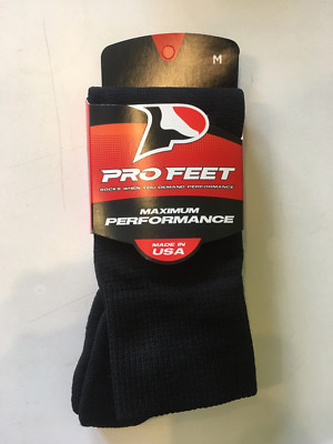 PROFEET MAXIMUM PERFORMANCE ATHLETIC SOCKS, BLACK MEDIUM OR LARGE BRAND ...