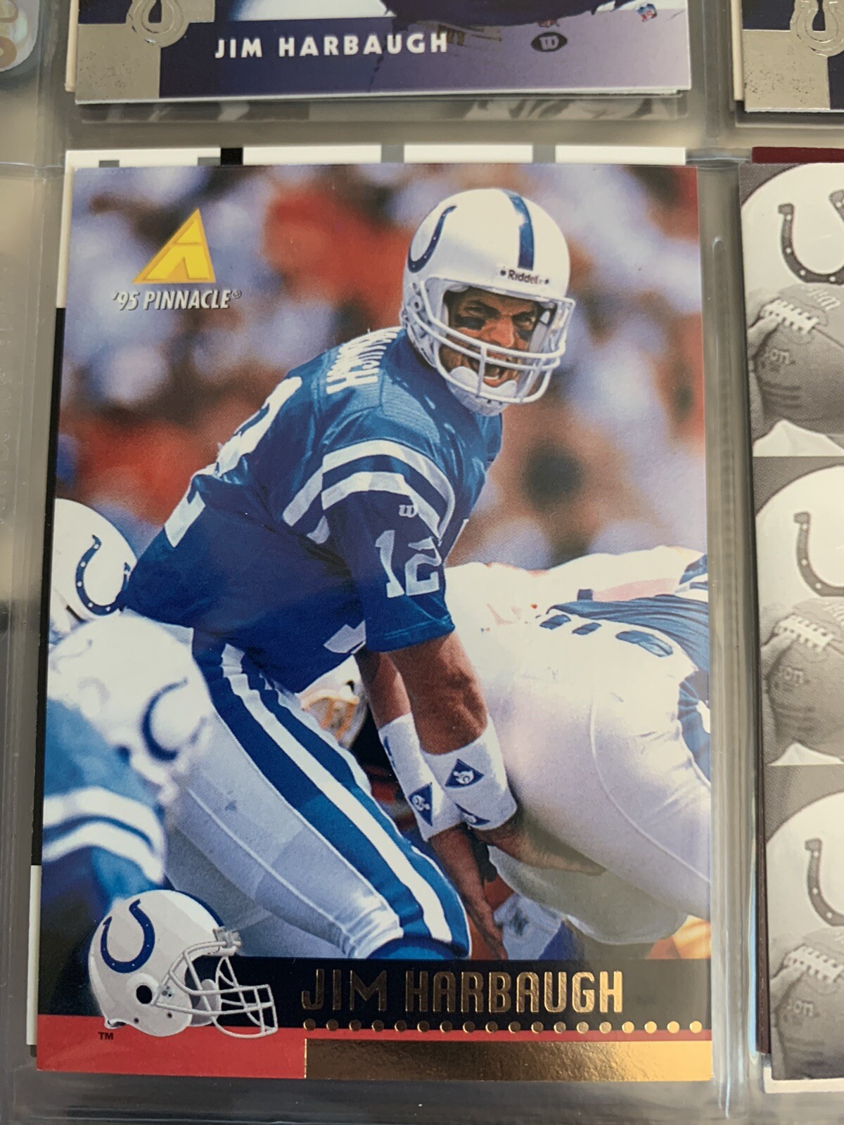 10 football card lot Jim Harbaugh cards. Chargers head coach. | eBay