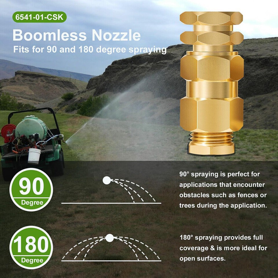 6541-01-CSK Boomless Broadcast Spray Nozzle 10 Orifices 90° 180° Caps 3 ...