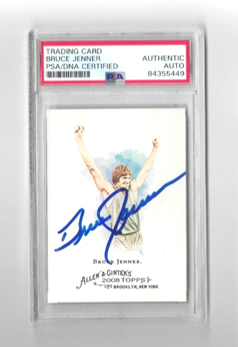 Bruce Caitlyn Jenner Signed 2008 Topps Allen & Ginters #208 Card PSA ...