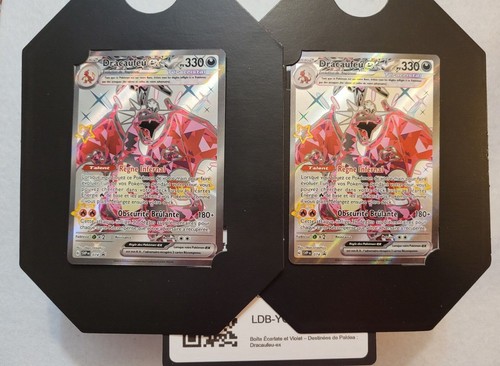 2 Cartes Pokemon Dracaufeu Ex Shiny Promo - 74- Destinées De Paldéa ...