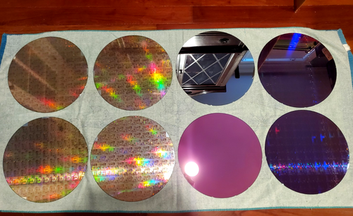 8 PC Lot Semiconductor Silicon 300mm Wafers Lithography Lot #AAB | eBay