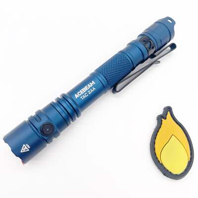 Acebeam TAC 2AA 1600 Lumen Dual Switch Tactical Pen Style Flashlight ...