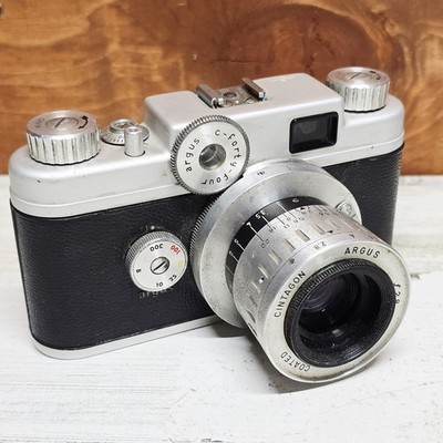 For Parts Vintage Argus C44 C-Forty-Four Camera 50mm F2.8 Lens Untested ...