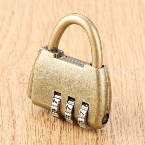 Vintage Zinc Alloy Chinese Style Password Lock Chest Padlock Antique ...