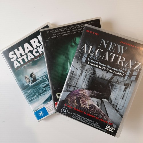 New Alcatraz, Shark Attack 2, Quarantine. 3 DVDs. Suspense, fear ...