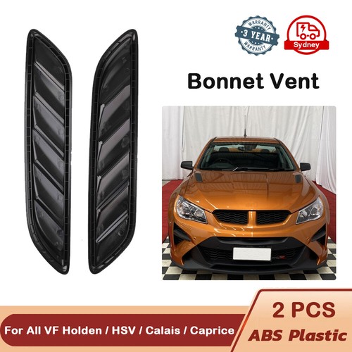 STICK ON Bonnet Vents GLOSS BLACK Fits For HOLDEN COMMODORE VF VE SS ...