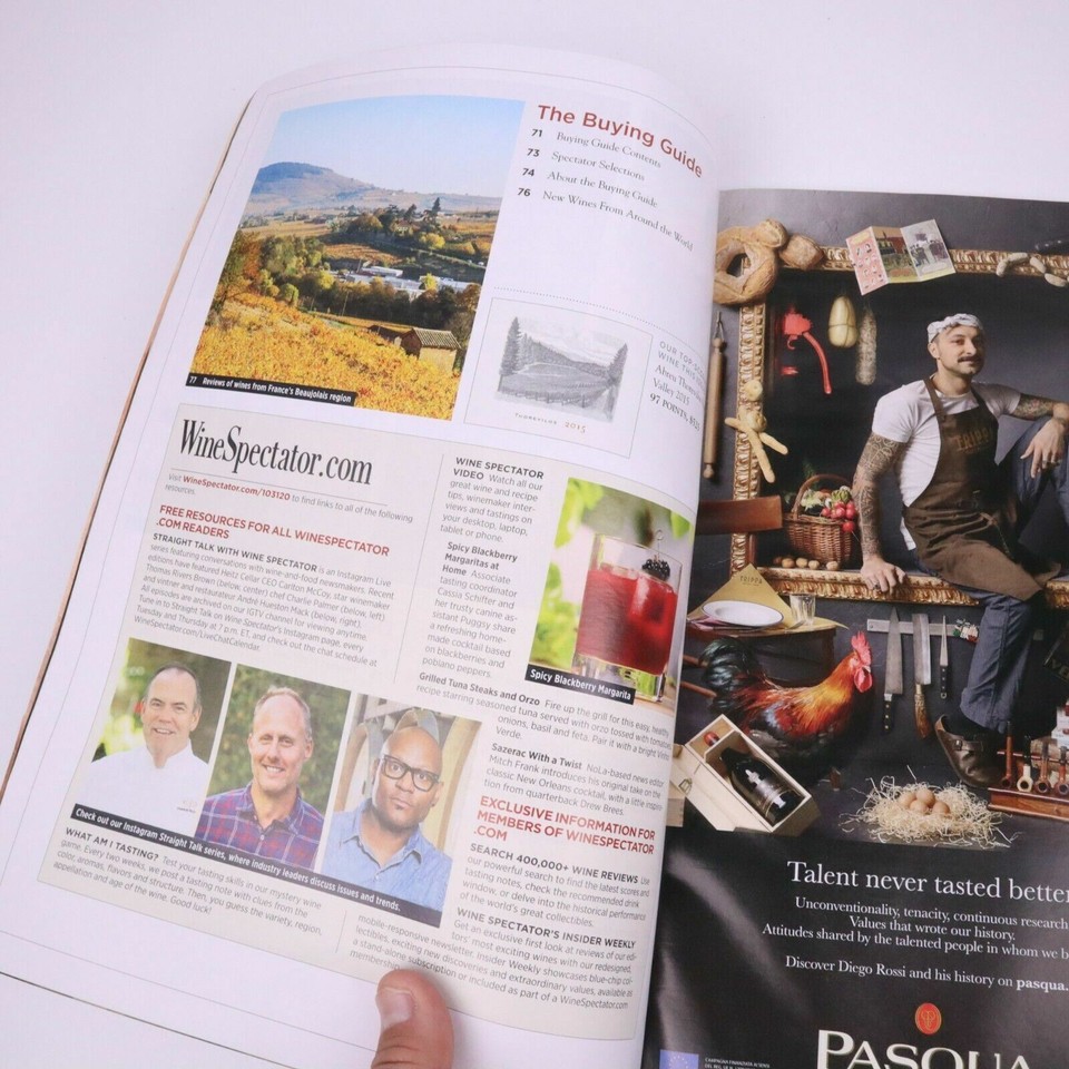 Wine Spectator Magazine Italy Decanted Classic Wines & Great Values Oct ...