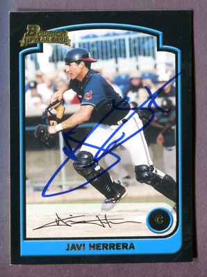 2003 Bowman Draft #48 Javi Herrera RC Autographed Signed AUTO Cleveland ...