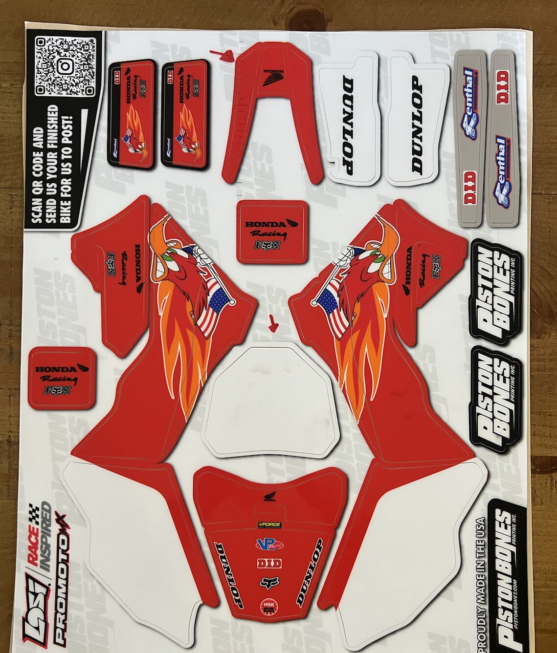 HONDA CRF50 CRF 50 FULL GRAPHICS WITH BLEM KIT STICKERS DECALS THICK | eBay