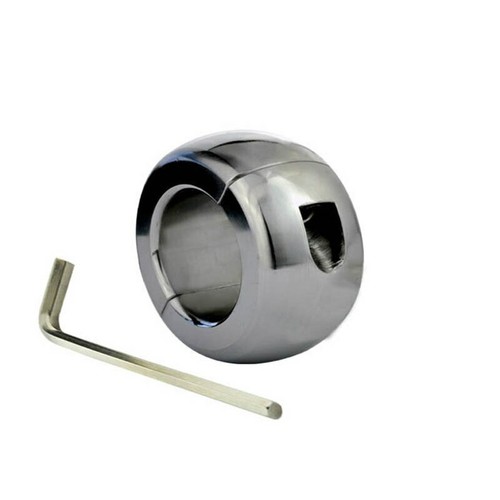 Stainless Steel Testicle Ball Stretcher Scrotum Ring Locking Pendant ...