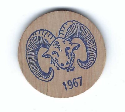 1967 REDEMPTORIST RAMS HIGH SCHOOL NEW ORLEANS LOUISIANA WOOD COIN ...