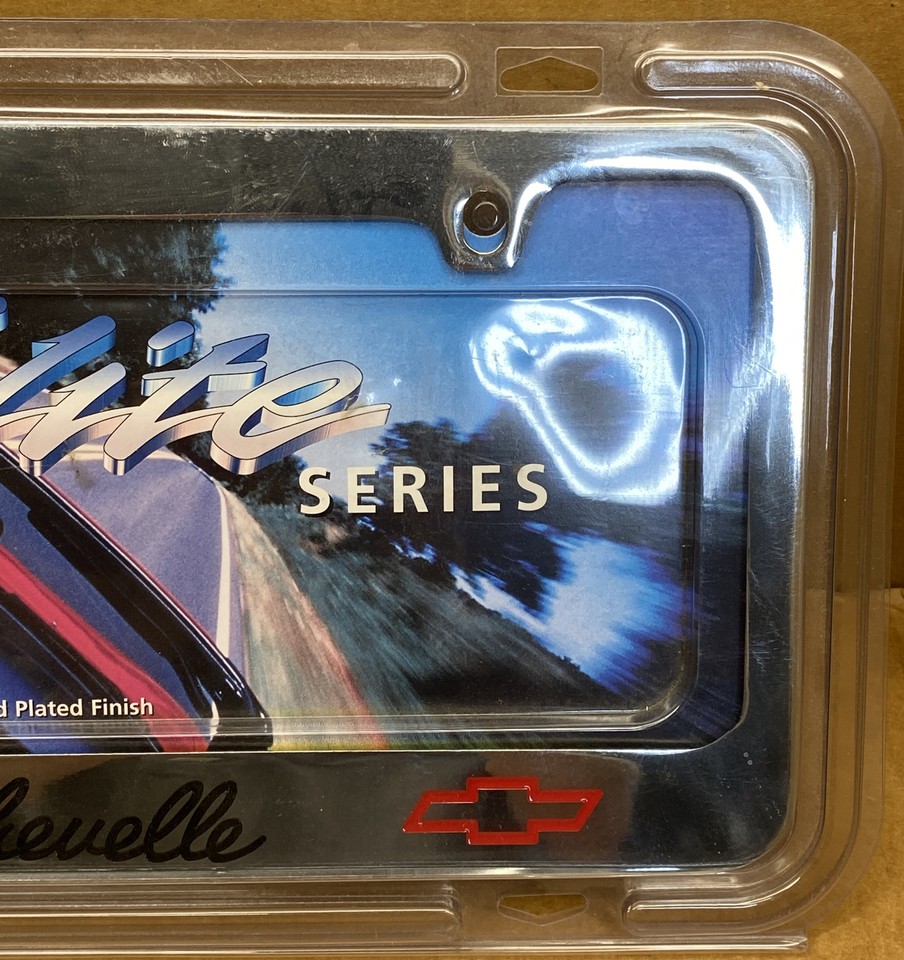 NOS “ CHEVELLE “ CHEVROLET Chrome License Plate Frame, GM | eBay