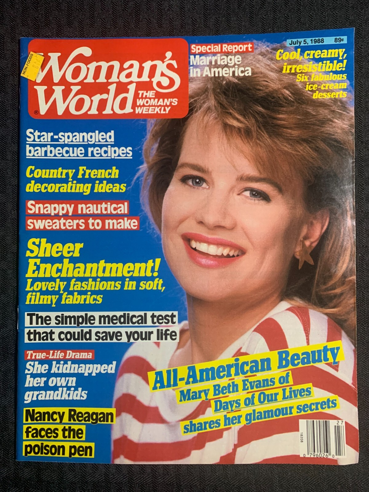 1988 July 5 WOMAN'S WORLD Magazine VG/FN 5.0 Mary Beth Evans "Kayla ...
