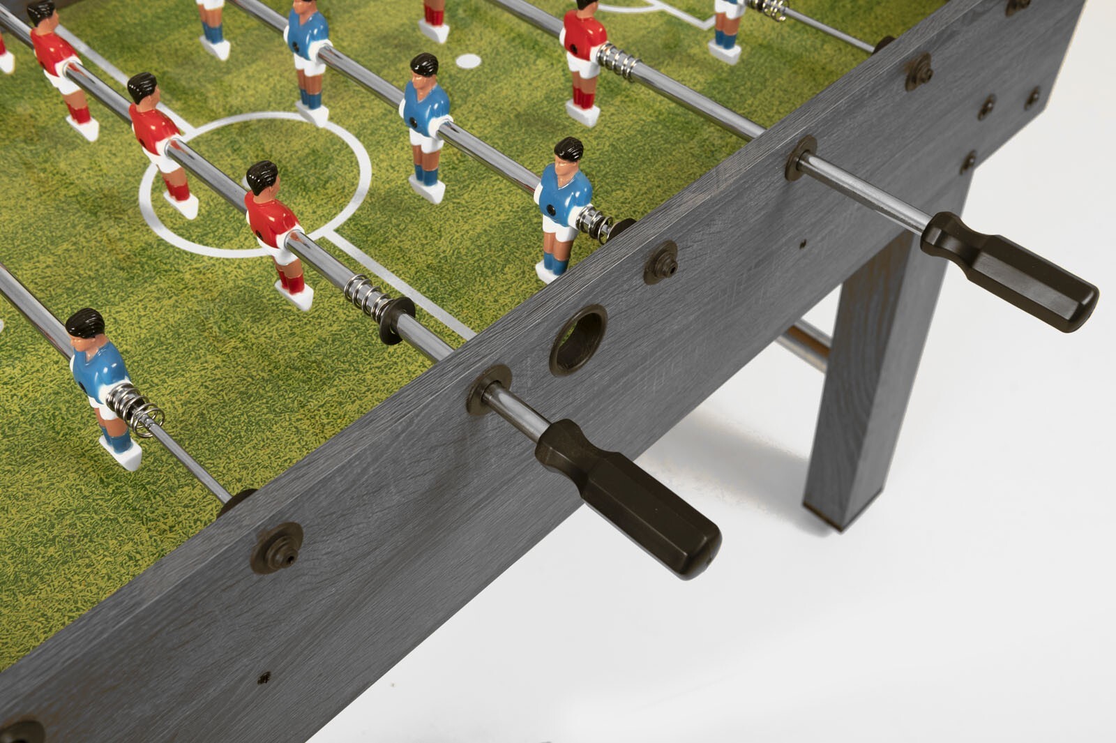 CALCIO BALILLA ASTE RIENTRANTI CALCETTO CALCIOBALILLA F2 ROVERE GRIGIO ...